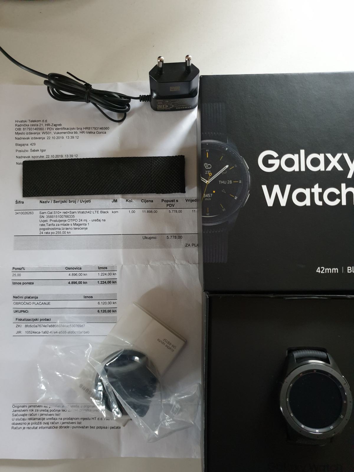 Samsung Galaxy Watch 42mm Black SM-R815 Novo!