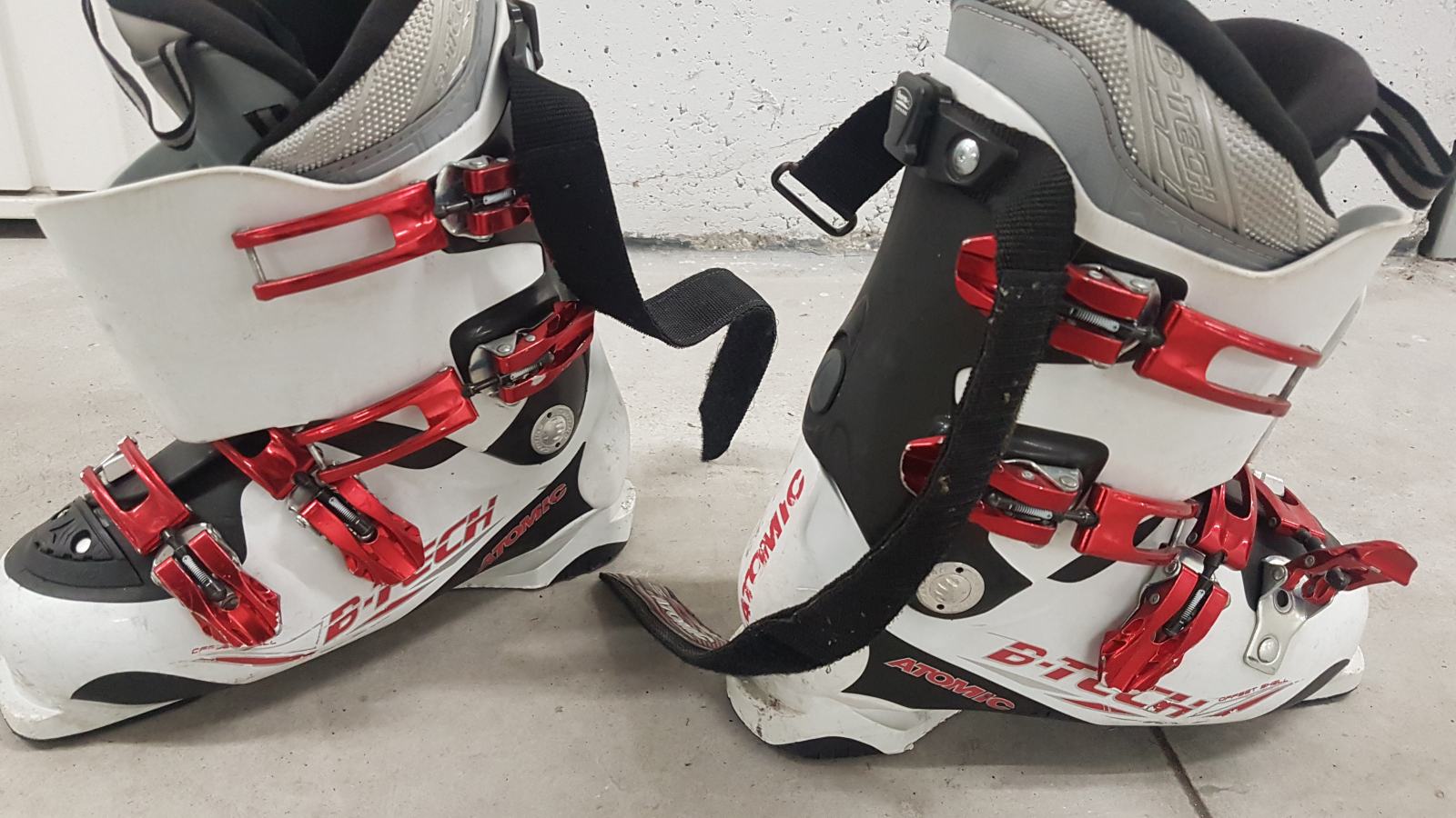 PANCERICE Atomic B-Tech J50 Red White Junior 07 08 Ski Boots Size 26