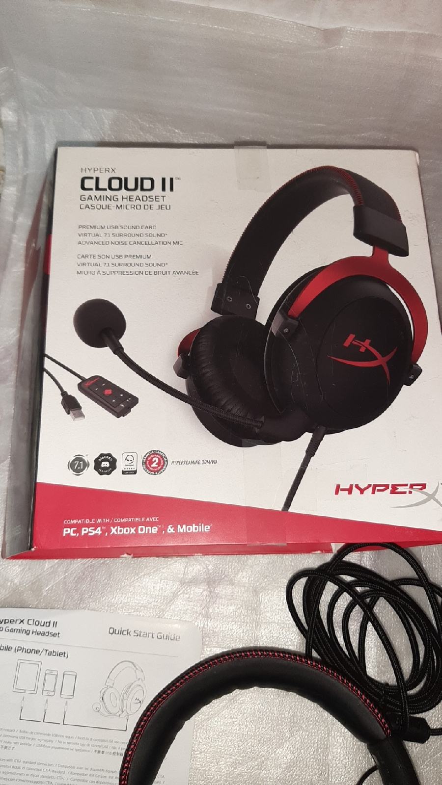 HYPERX CLOUD 2 ZICANE SLUSALICE NOVO KUTIJA GARANCIJA