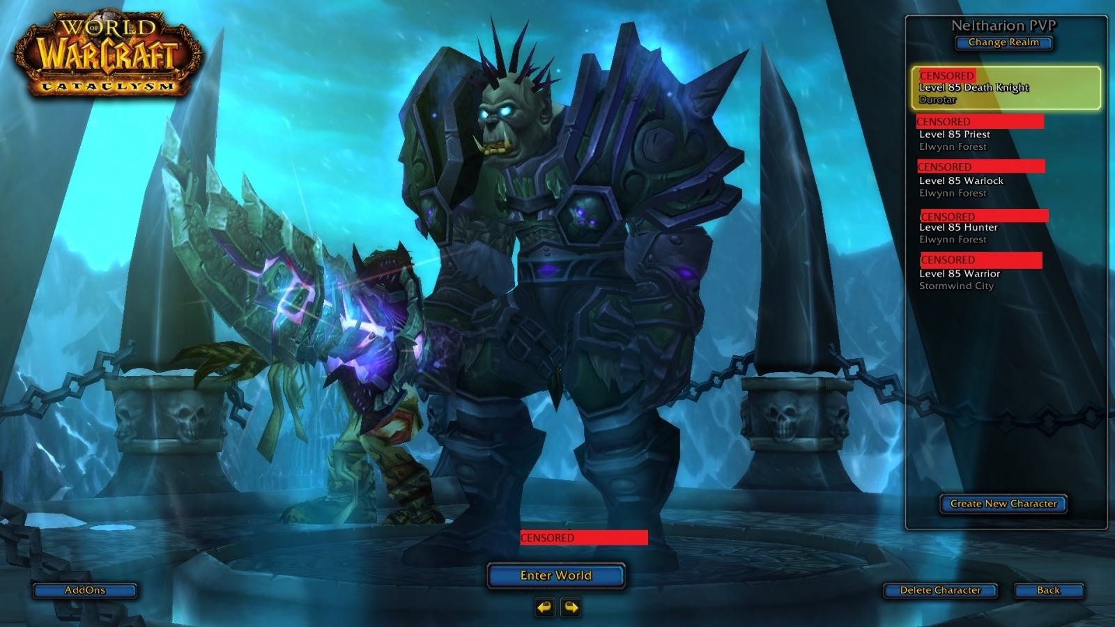 World of Warcraft - Warmane(private server) premium cataclysm account