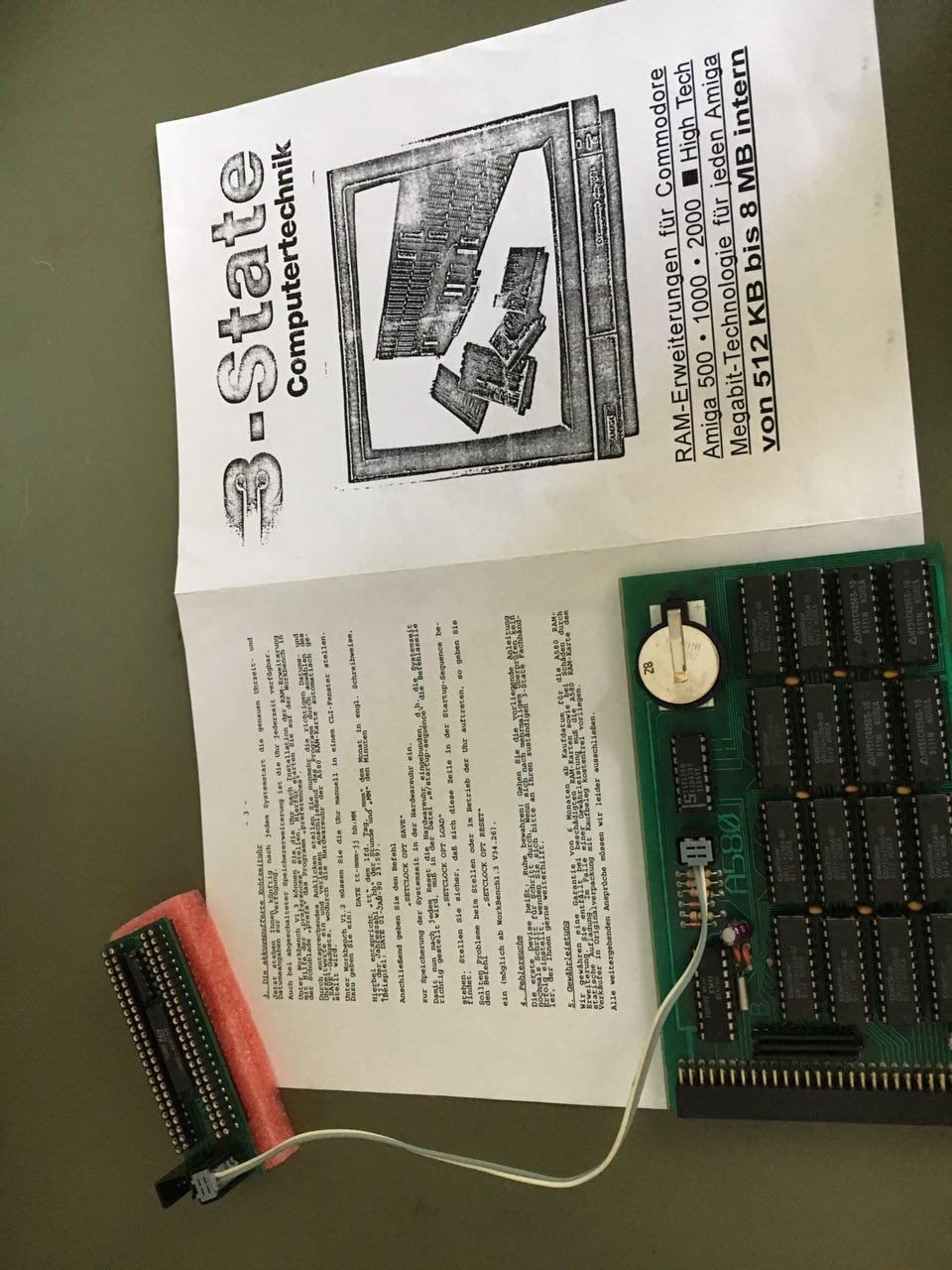 Amiga 500 memory expansion A500 (1.8MB Fast RAM)