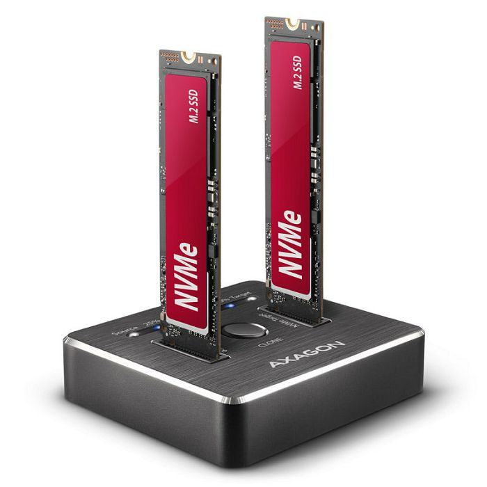 Docking station AXAGON ADSA-M2C USB-C 3.2 Gen2 DUAL NVMe M2 CLONE MAST