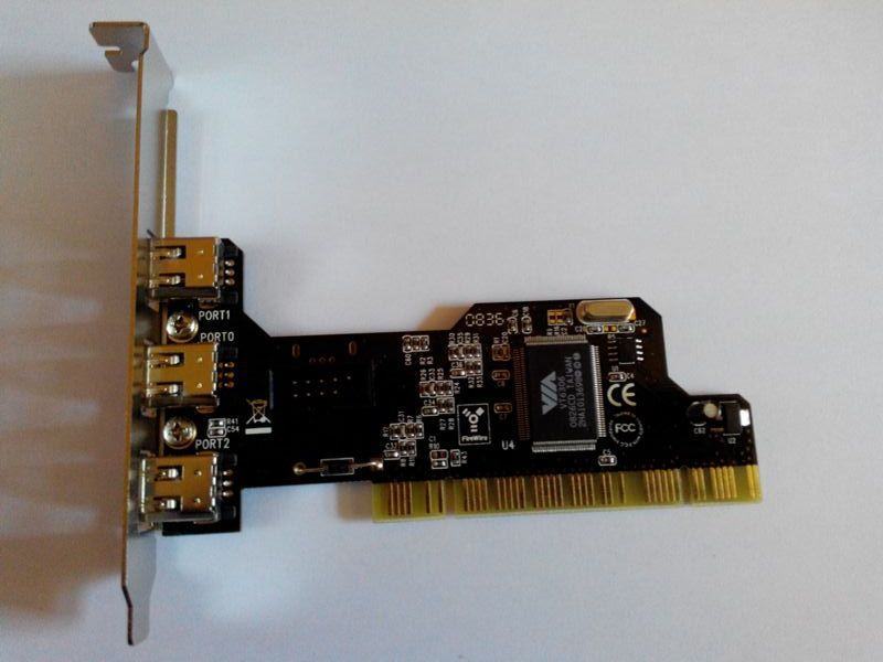 FireWire IEEE 1394 PCI Controller Card, VIA VT6306, 3+1 Port,više kom
