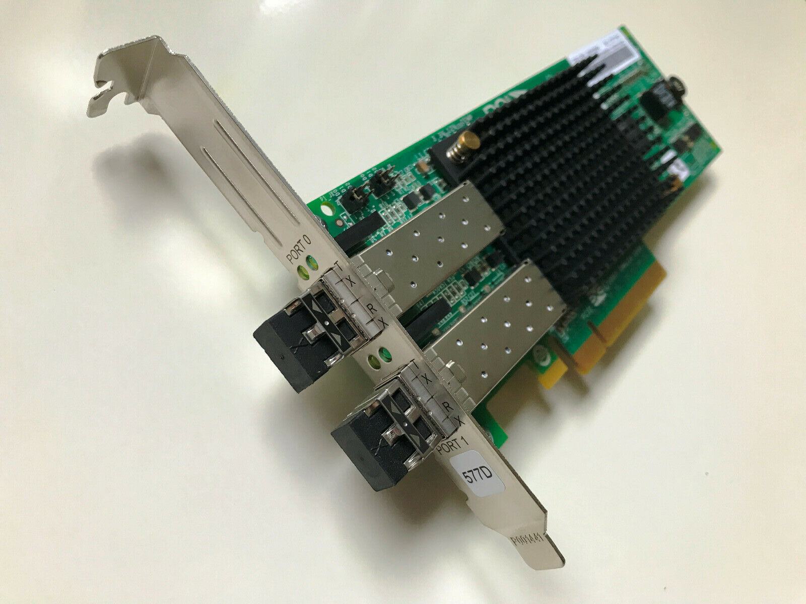 IBM 577D 00E0806 PCIe LP 8GB 2-Port FC HBA EC:D77161 Full Profile Top!