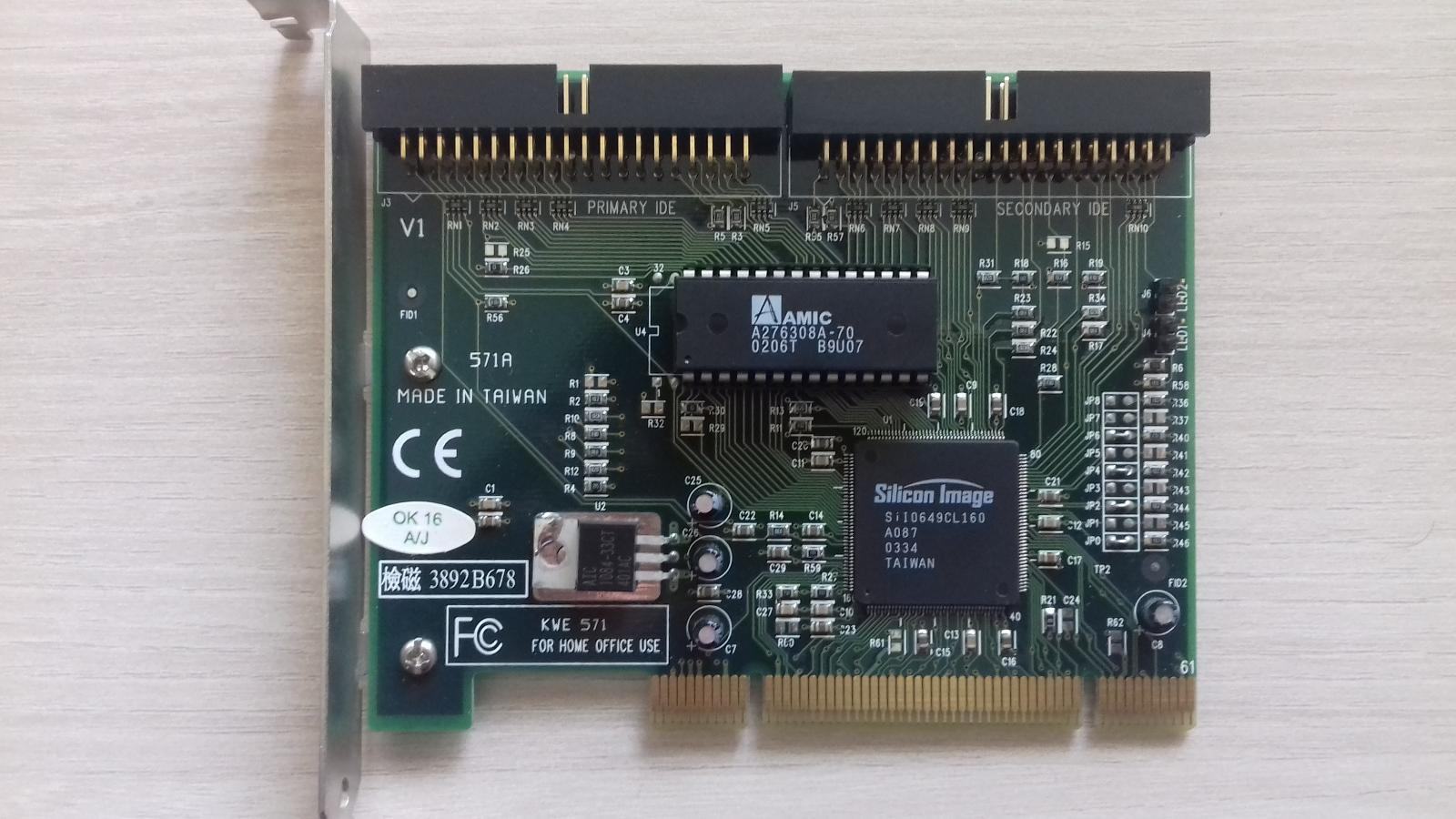 KWE 571 Silicon Image PCI (2xIDE) + dva ATA/UltraATA kabla