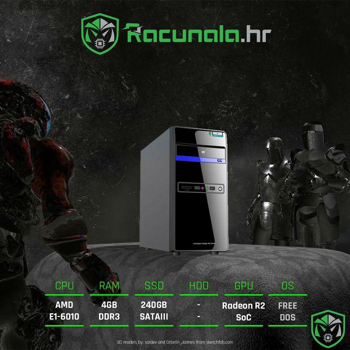 BaB Office E6010N (AMD Dual E1-6010,4GB DDR3,240GB SSD,Radeon R2)