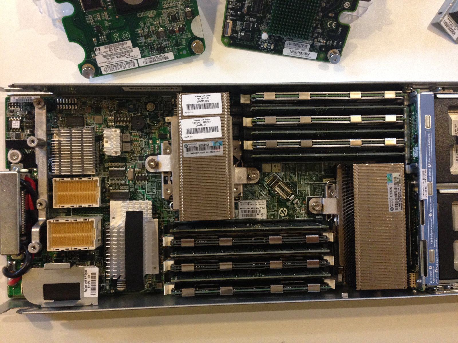 HP ProLiant 460 G7 Blade, 2x X5650, 128GB DDR3, 10GbE, FC 4Gbs, ILO3