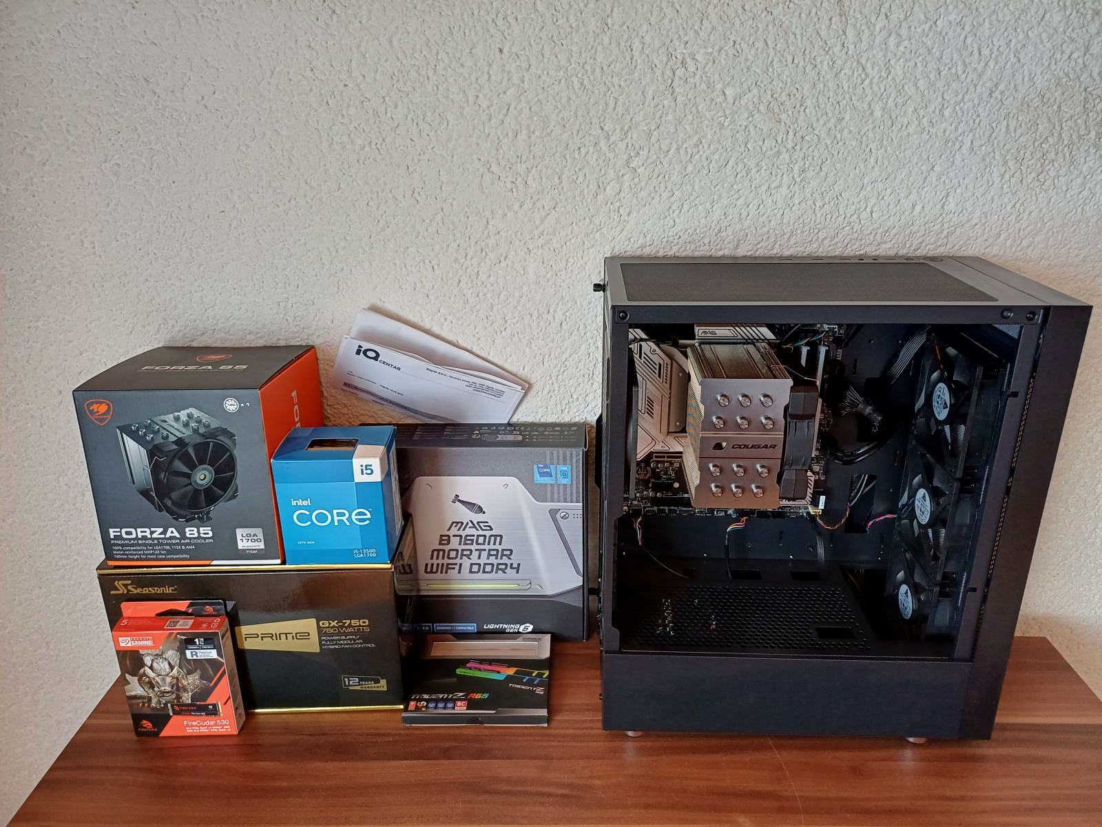 Intel i5 13500 / MSI Mortar WiFi B760 / 1TB Gen4 Nvme / 16GB DDR