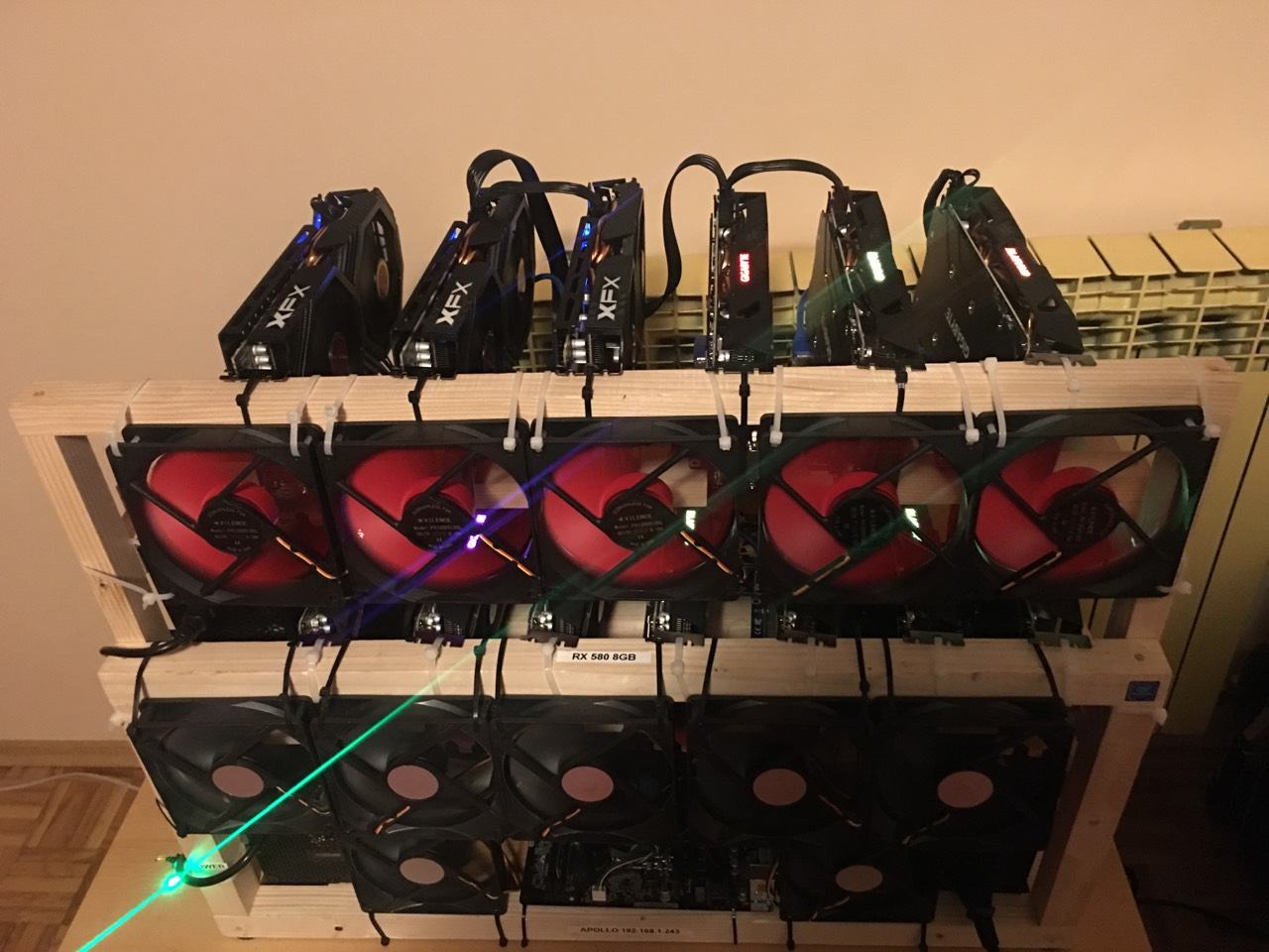 Mining rig 12*AMD RX580 8GB