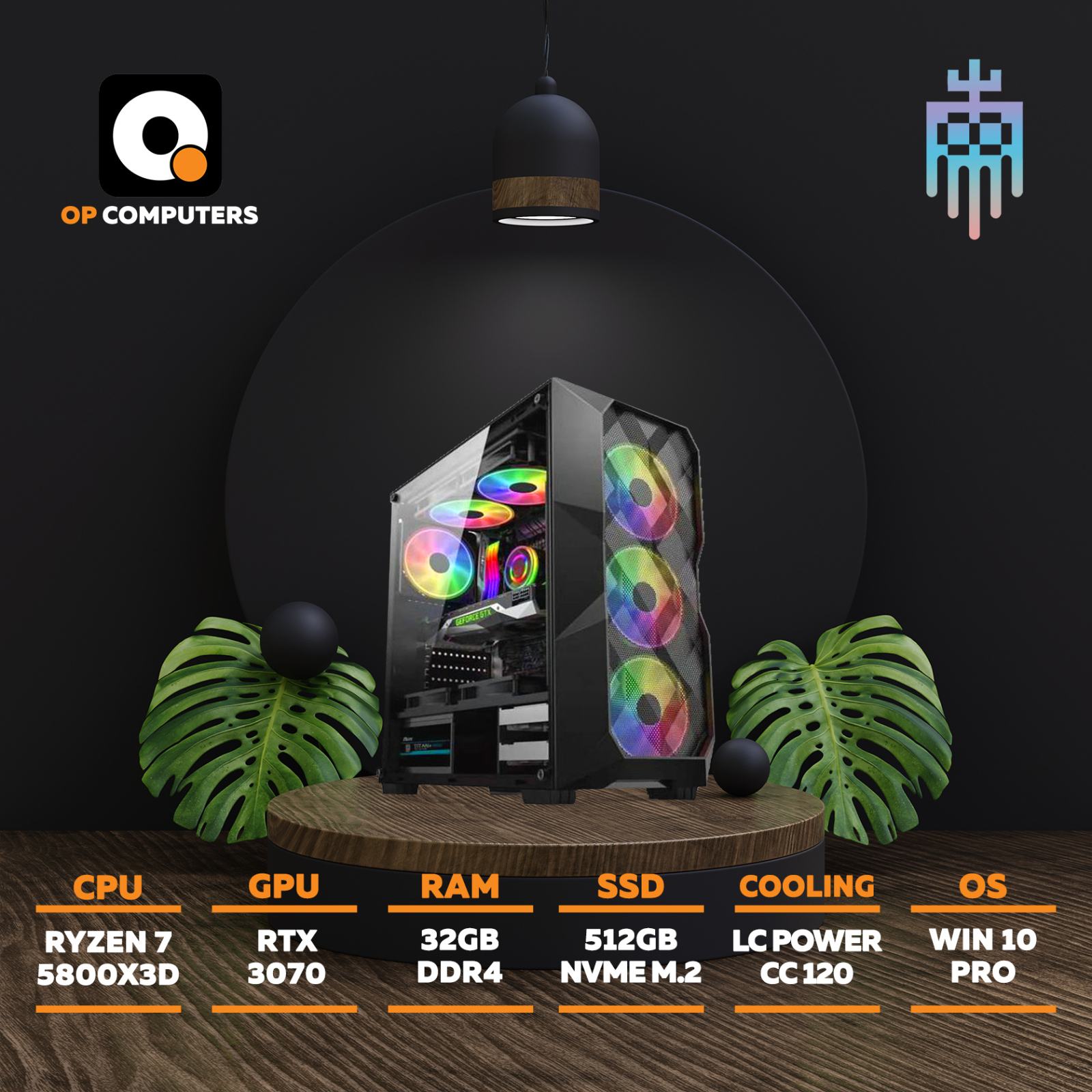 GAMING PC OCTOPUS ( Ryzen 7 5800X3D // 32GB // RTX 3070 )