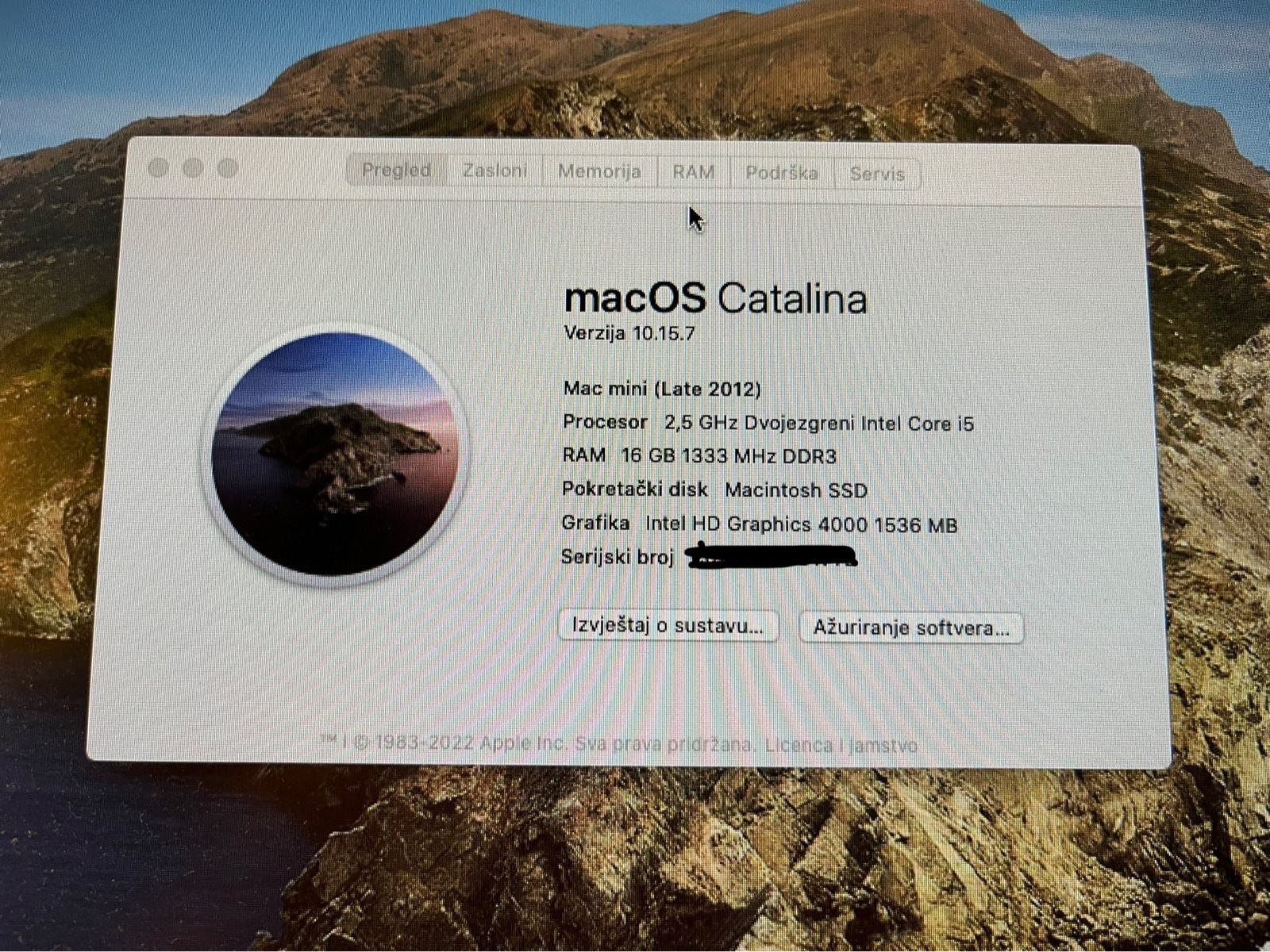 Mac Mini late 2012 /16 GB/SSD 500 i HDD 500