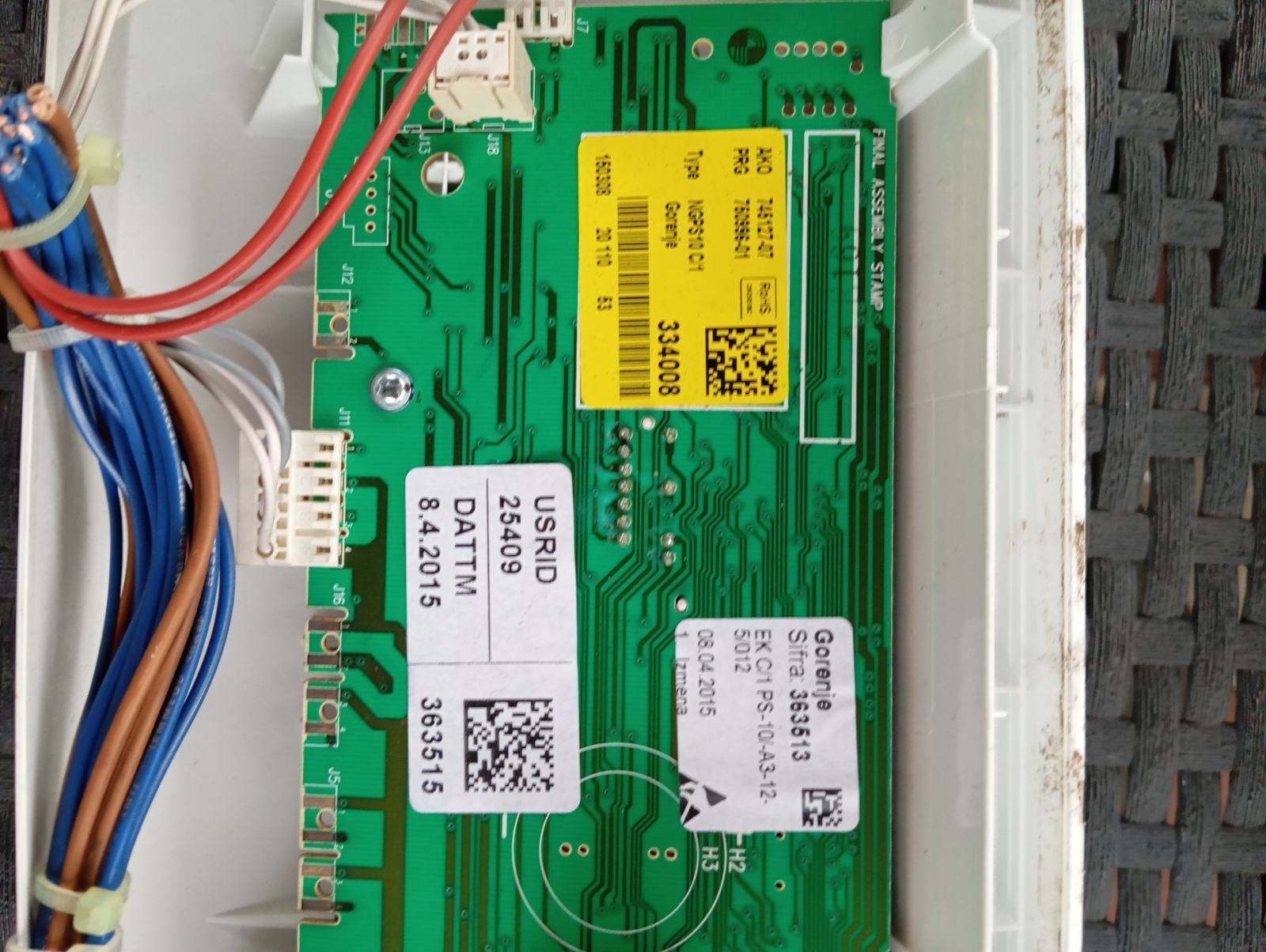 Perilica rublja Gorenje W 6423/S - rezervni dijelovi