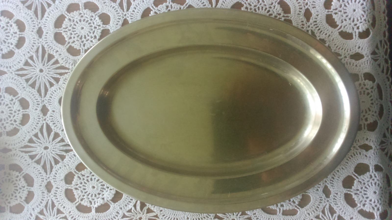 Ovalni inox posluzavnik 36 x 25 korišteni