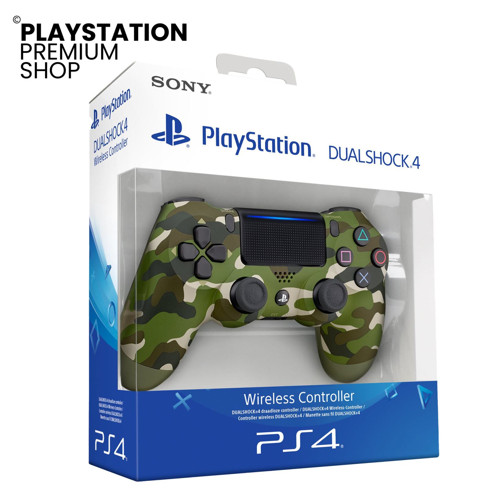 PS4 DualShock 4 V2 Wireless Controller - Green Camo