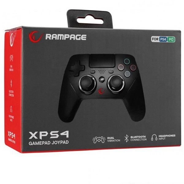 Gamepad RAMPAGE XPS4, PC/PS4, bežični, crni
