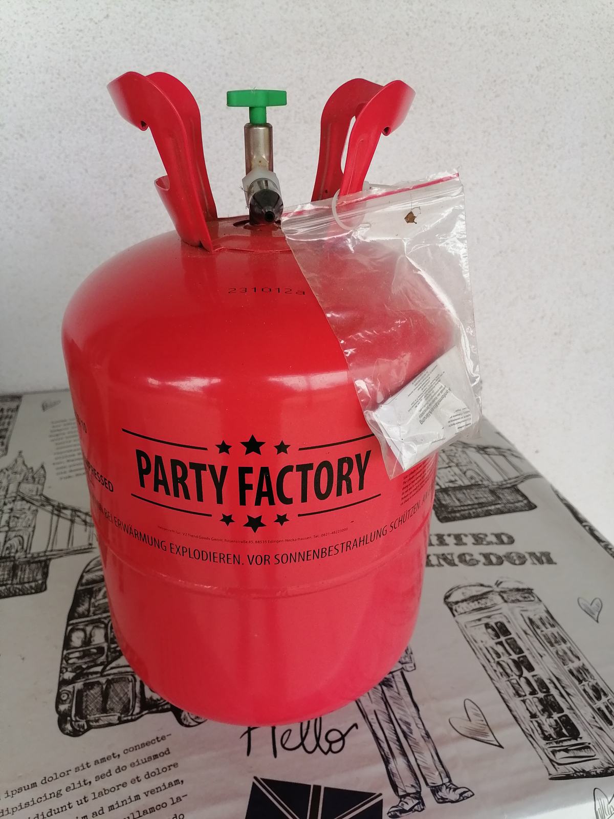 BOCA OD PLINA HELIJA, PRAZNA