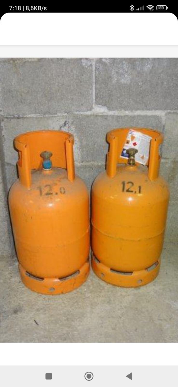 Plinska boca puna i prazna