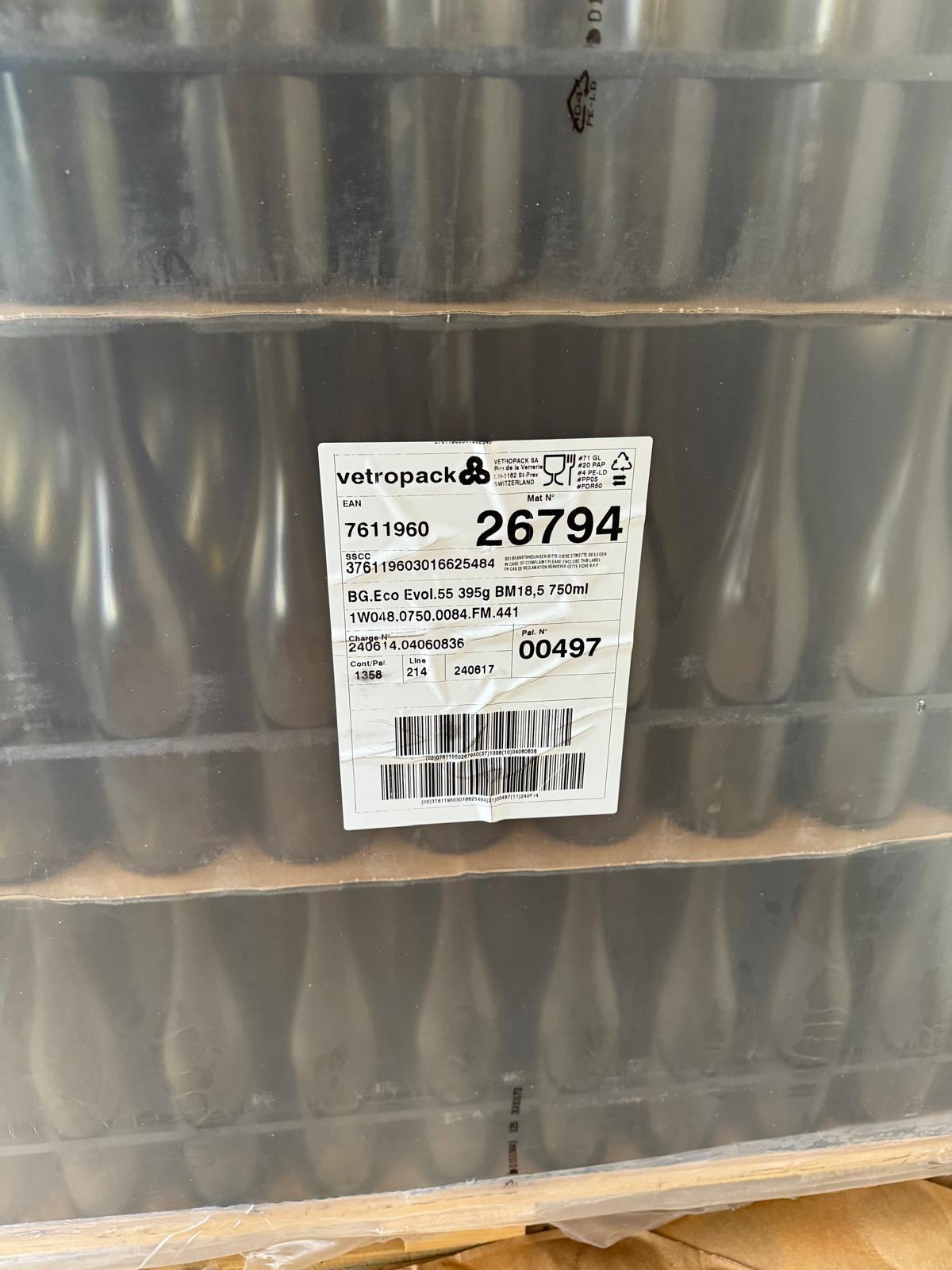 Boce za vino 750ml NOVE 1358 komada