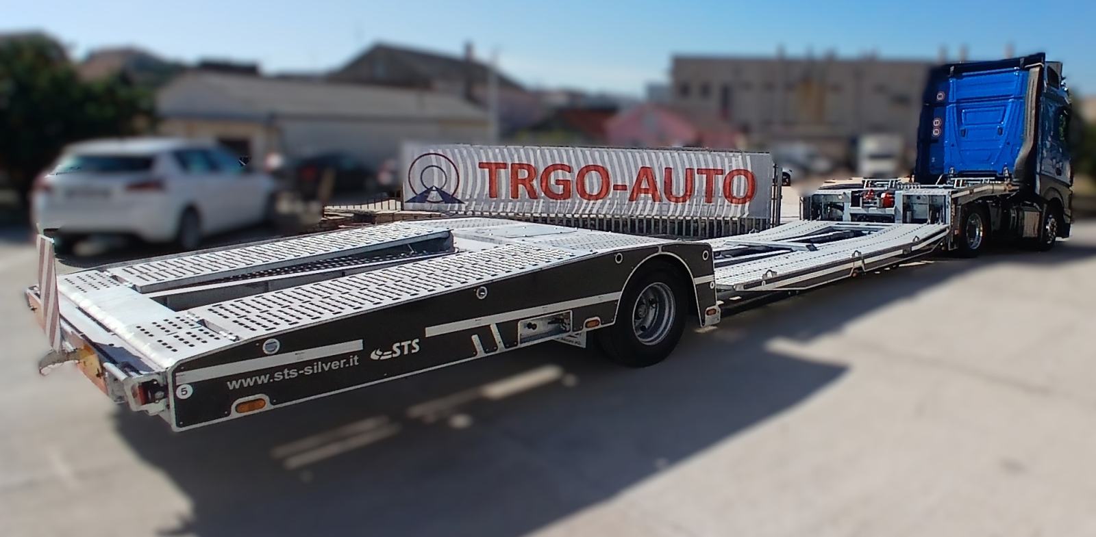 Poluprikolica auto/kamion transporter STS SILVER i tegljač Actros 1843 ...