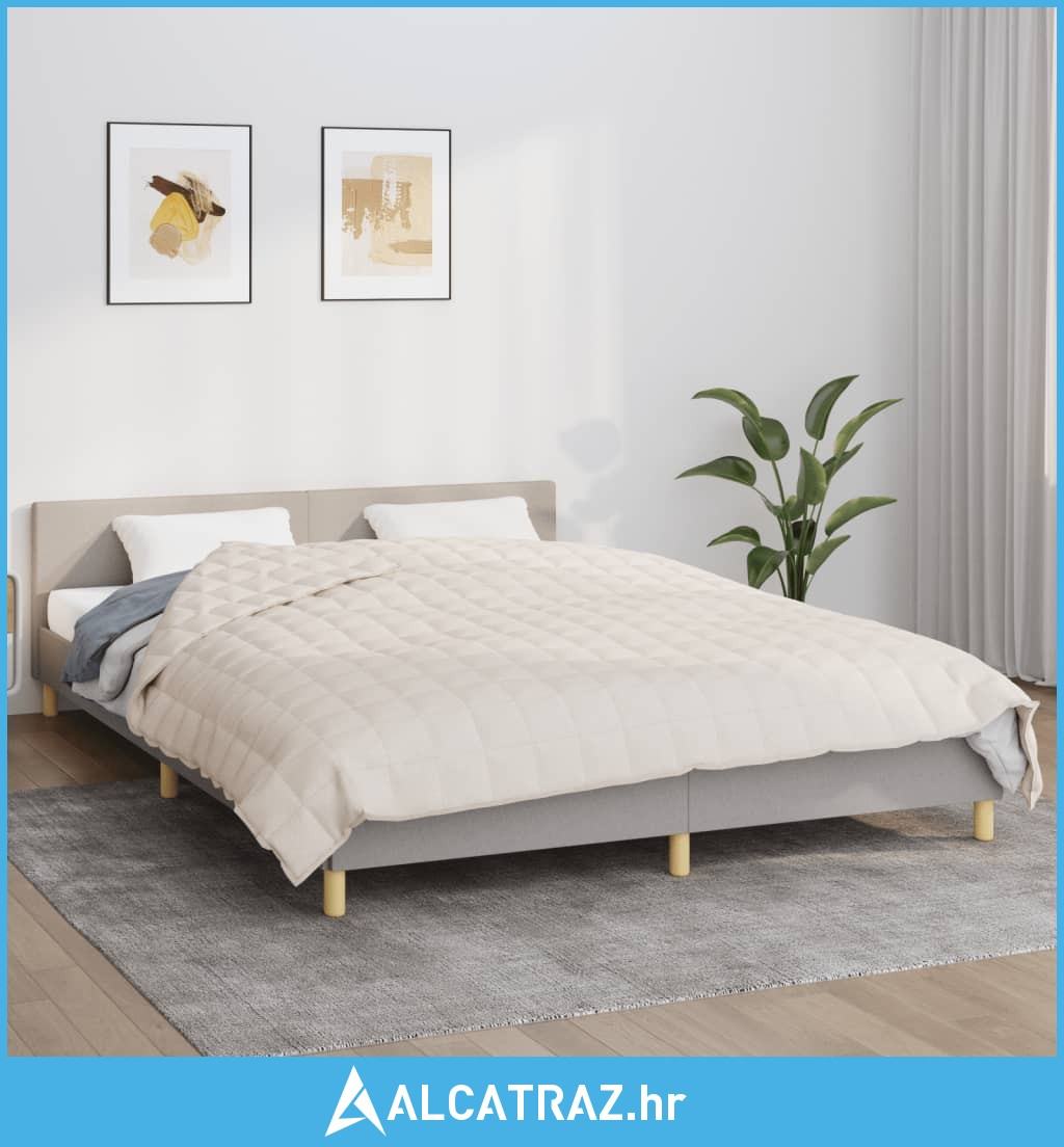 Teška deka svijetla krem 200x220 cm 13 kg od tkanine - NOVO