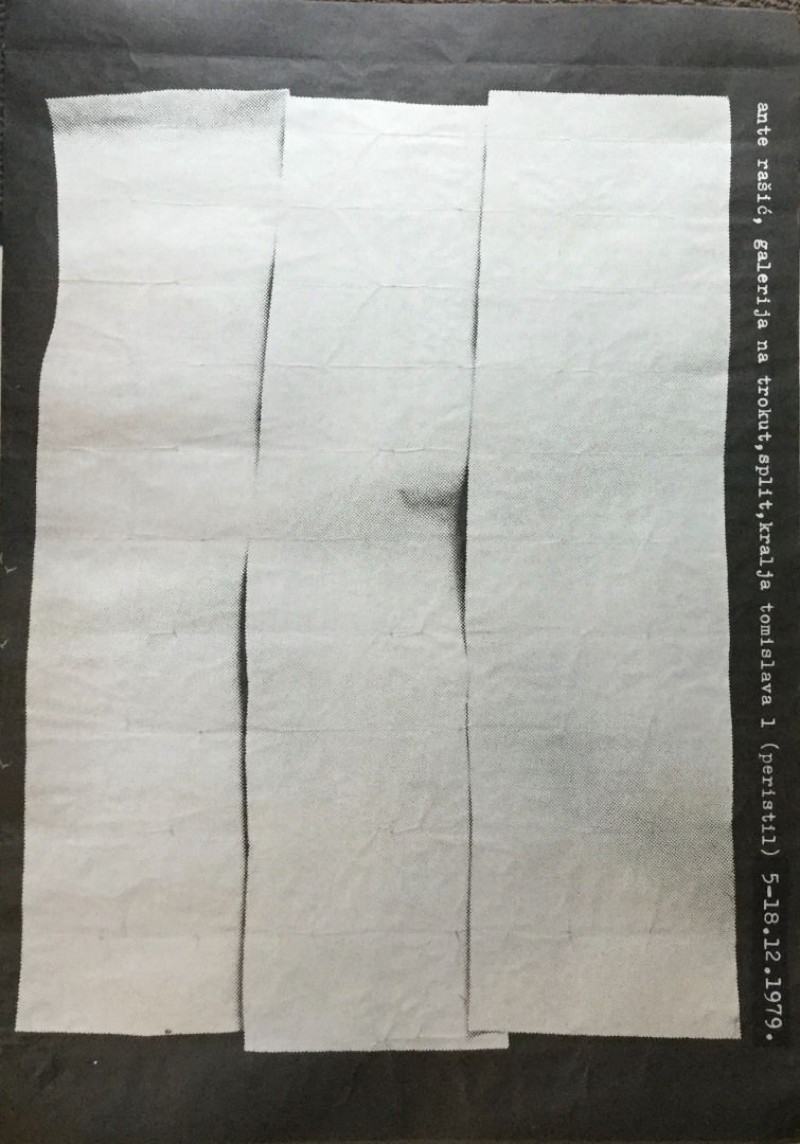ANTE RAŠIĆ GALERIJA NA TROKUT PERISTIL 1979. STARI PLAKAT