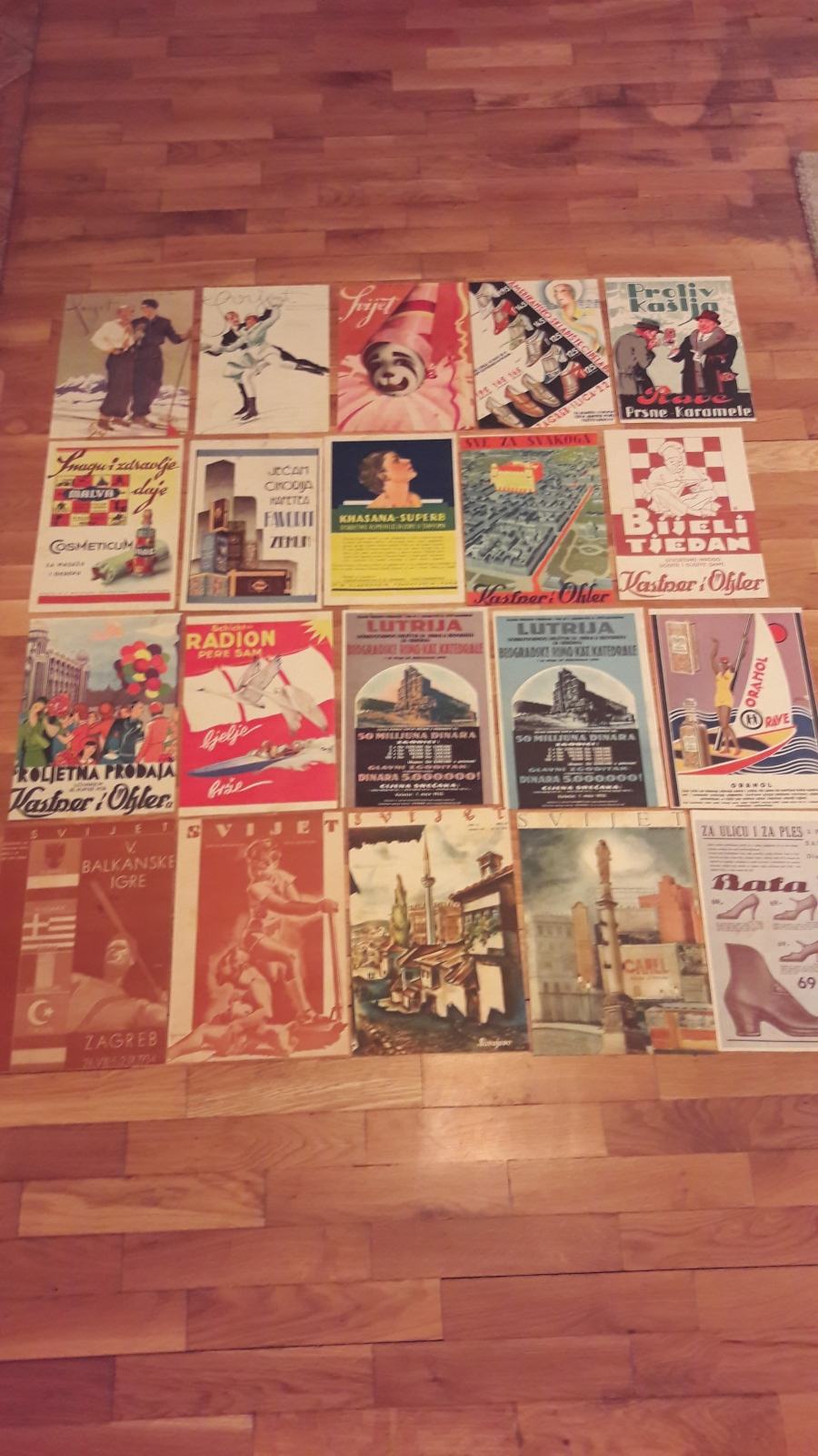 Lot starih originalnih reklama od prije 80-90 godina