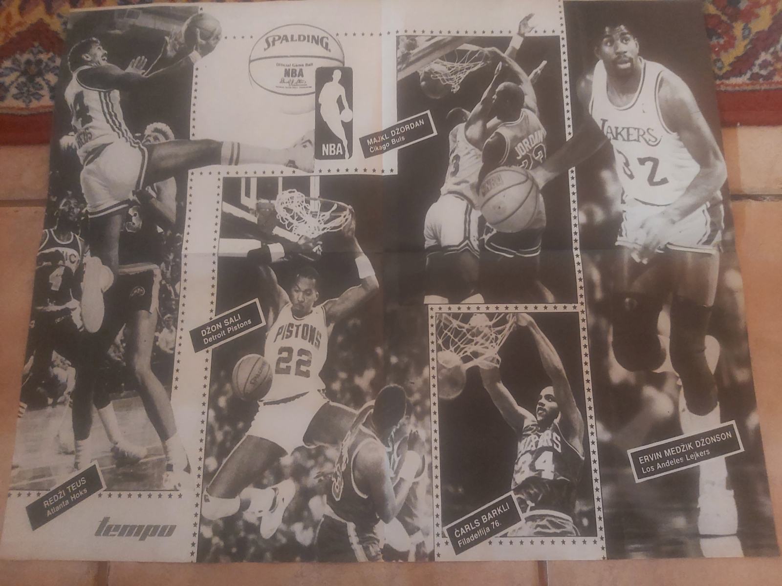 NBA POSTER LARI BIRD,MAJKL DZORDAN,CARLS BARKLI,MAJKL DZORDAN