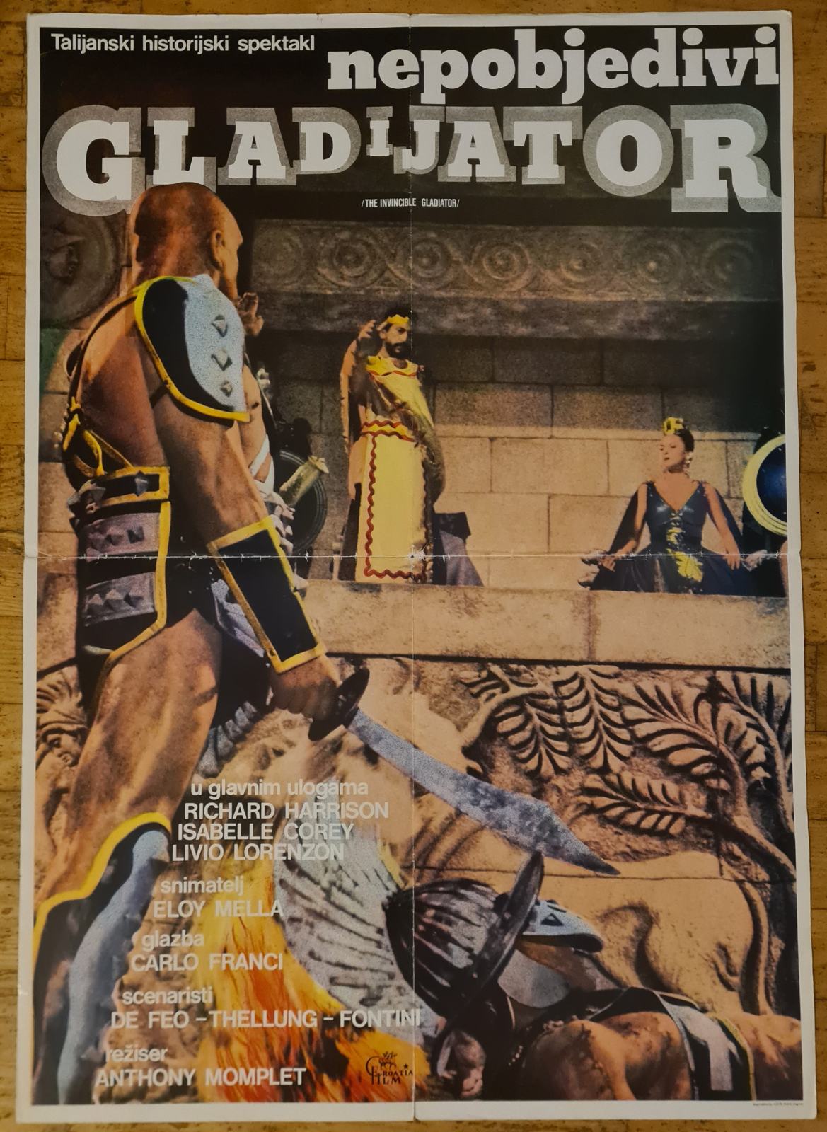 NEPOBJEDIVI GLADIJATOR // THE INVINCIBLE GLADIATOR - FILMSKI PLAKAT