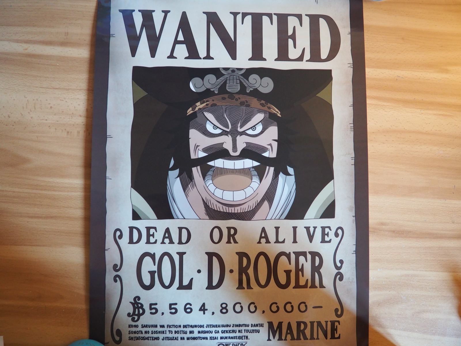 One Piece Plakat Gold D. Roger Novo