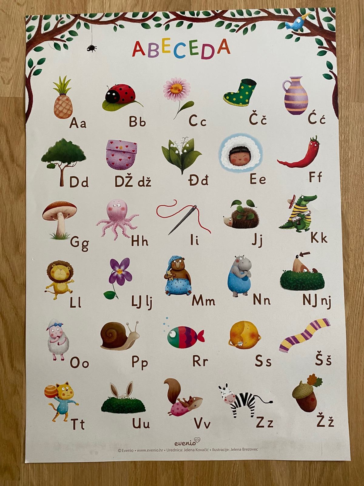 Poklanjamo abeceda poster Evenio