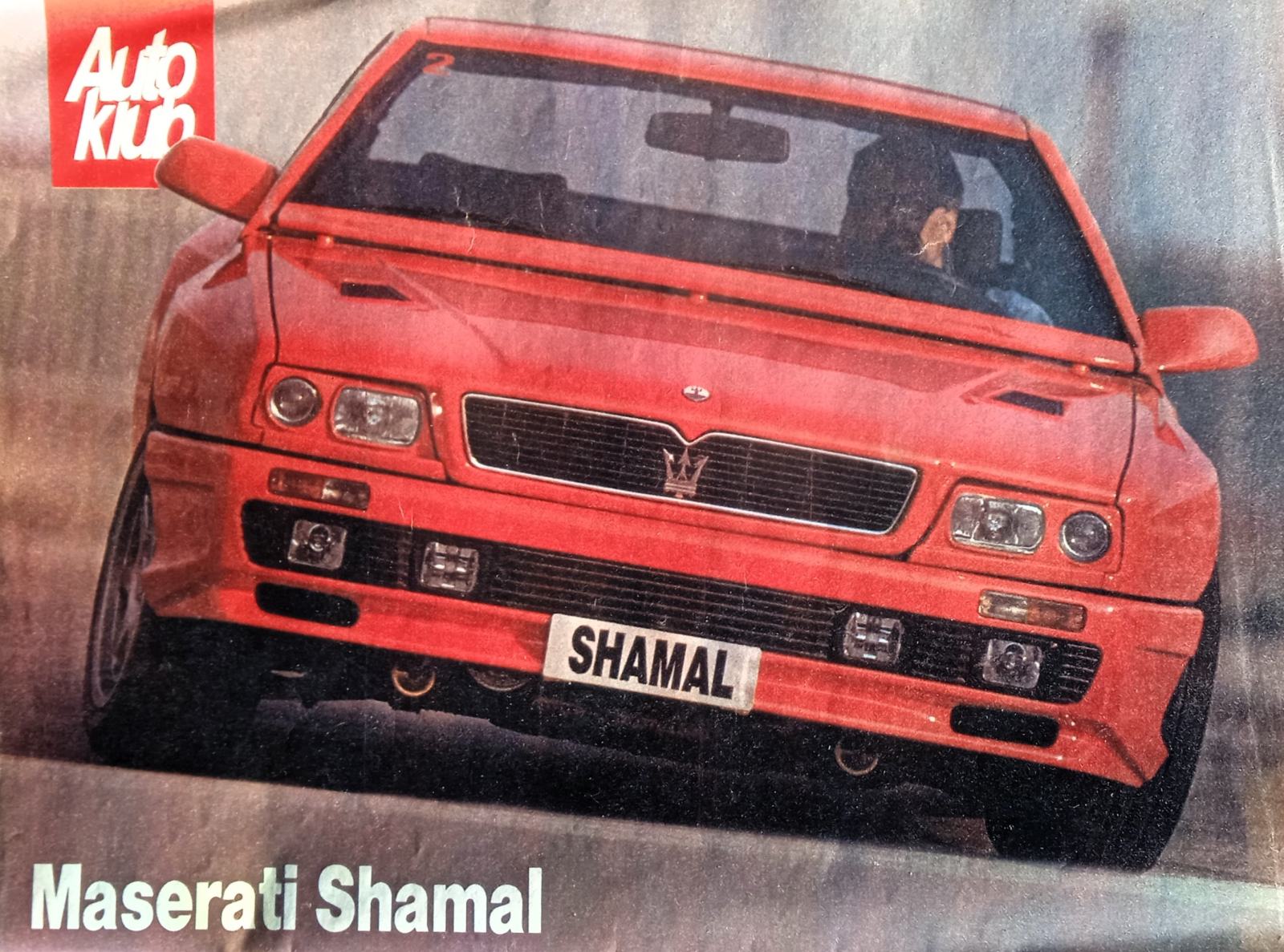 POSTER - MASERATI SHAMAL Oldtimer - Auto klub 1990