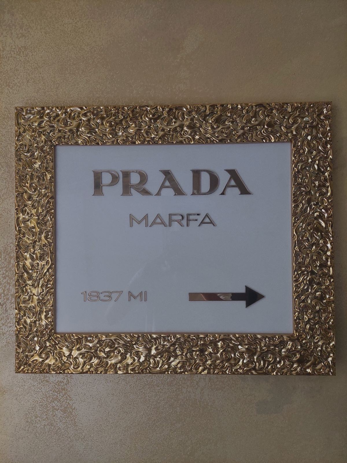 poster Prada gold mirror