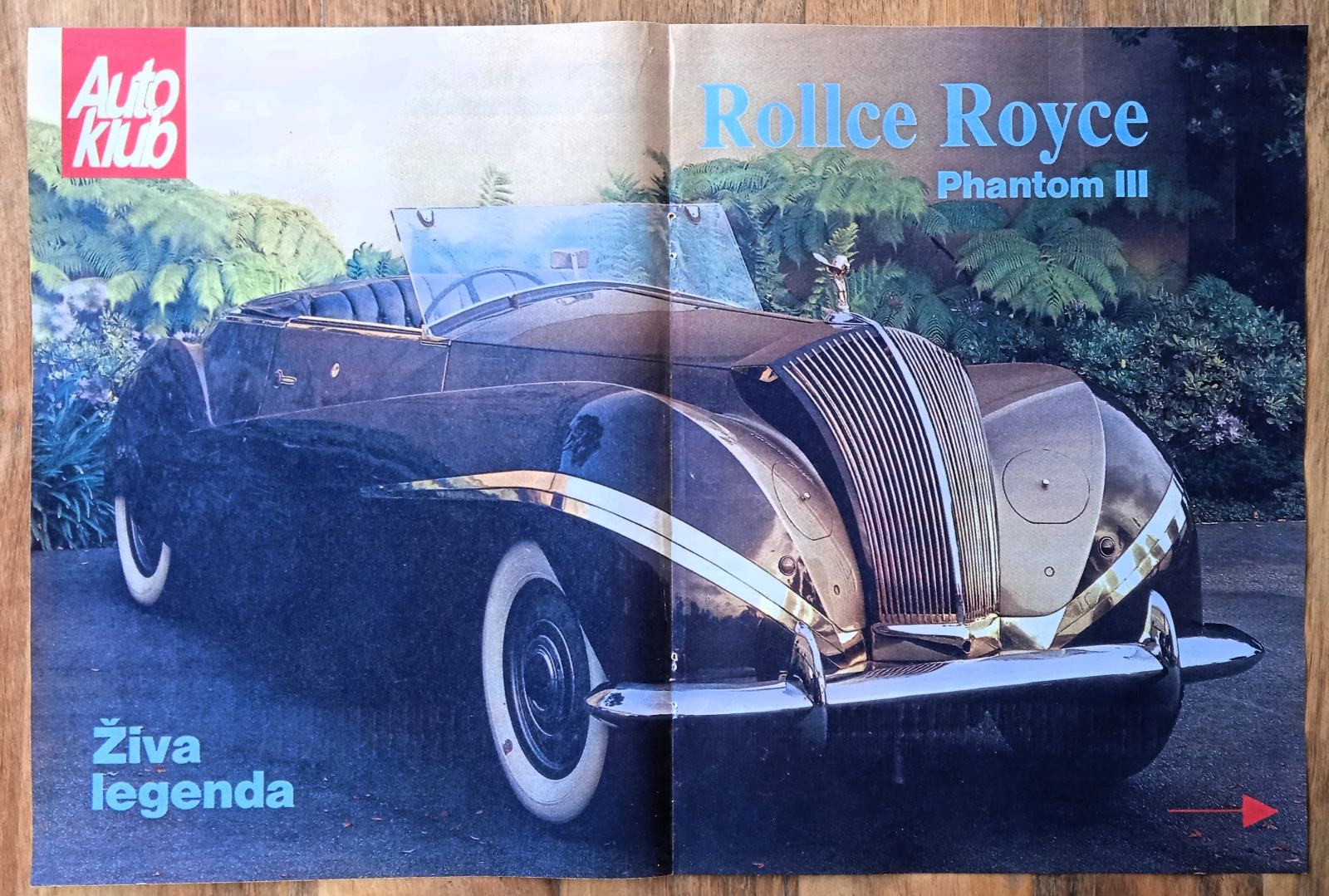 POSTER - ROLLCE ROYCE PHANTOM III OLDTIMERI Moto racing - Auto klub