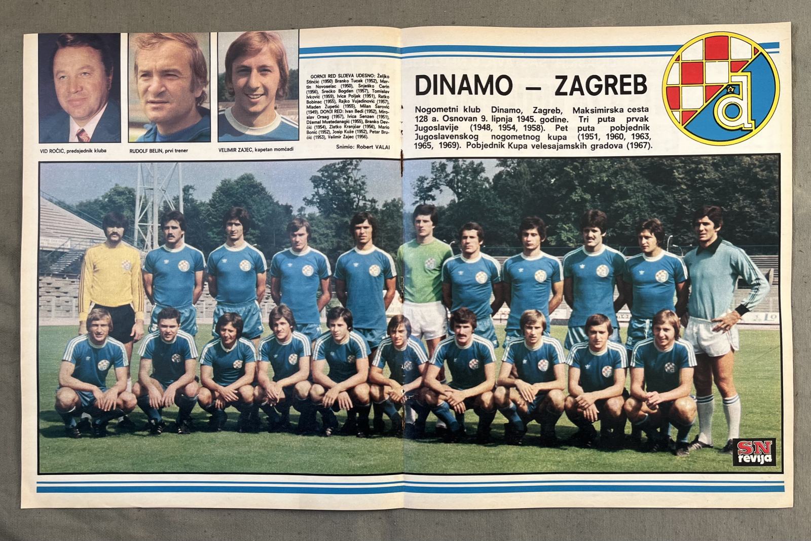 POSTER IZ SN REVIJE - NK DINAMO ZAGREB