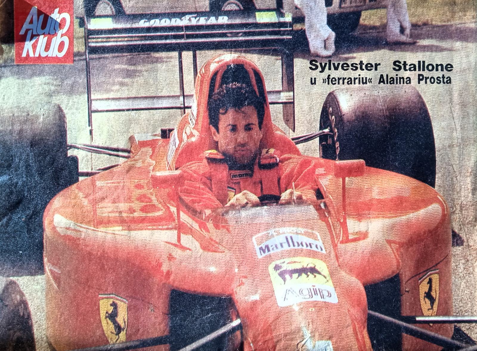 POSTER - SYLVESTER STALLONE FORMULA 1 F1 ALAIN PROST - Auto klub
