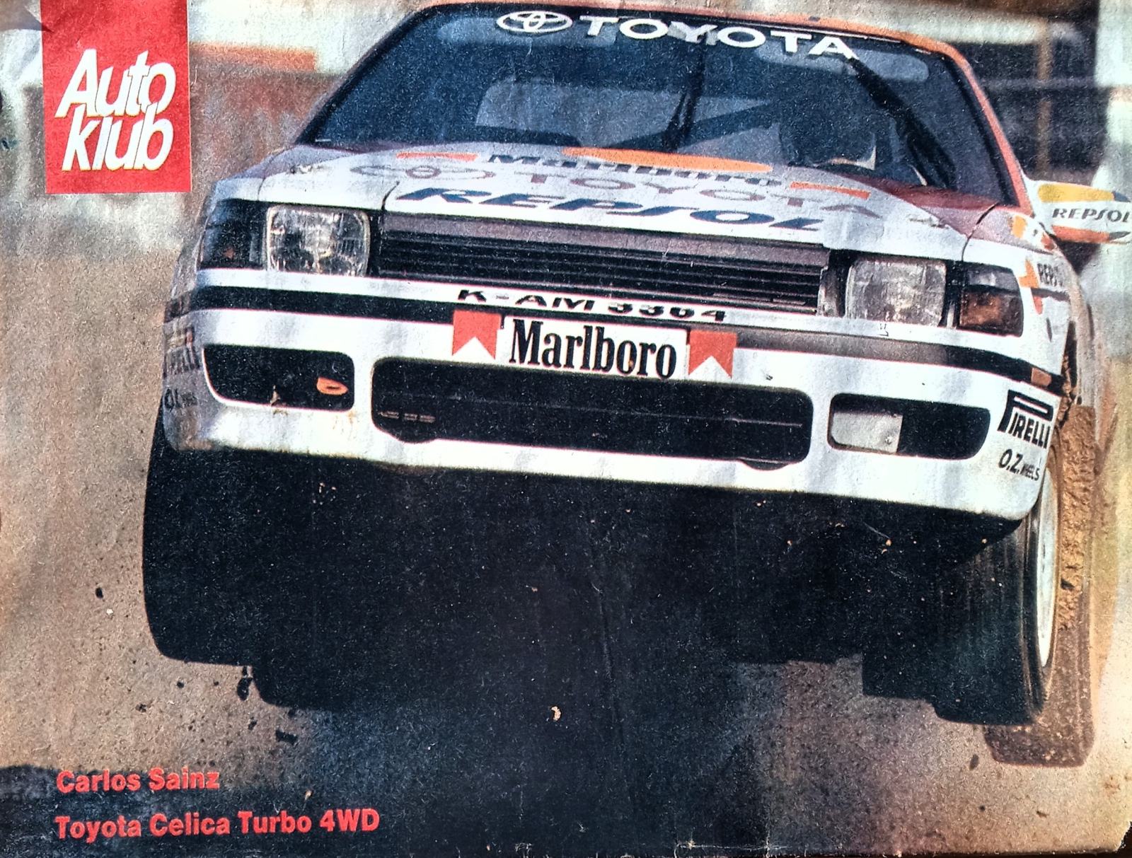 POSTER - TOYOTA CELICA TURBO 4 WD Carlos Sainz RALLY TEAM Auto klub