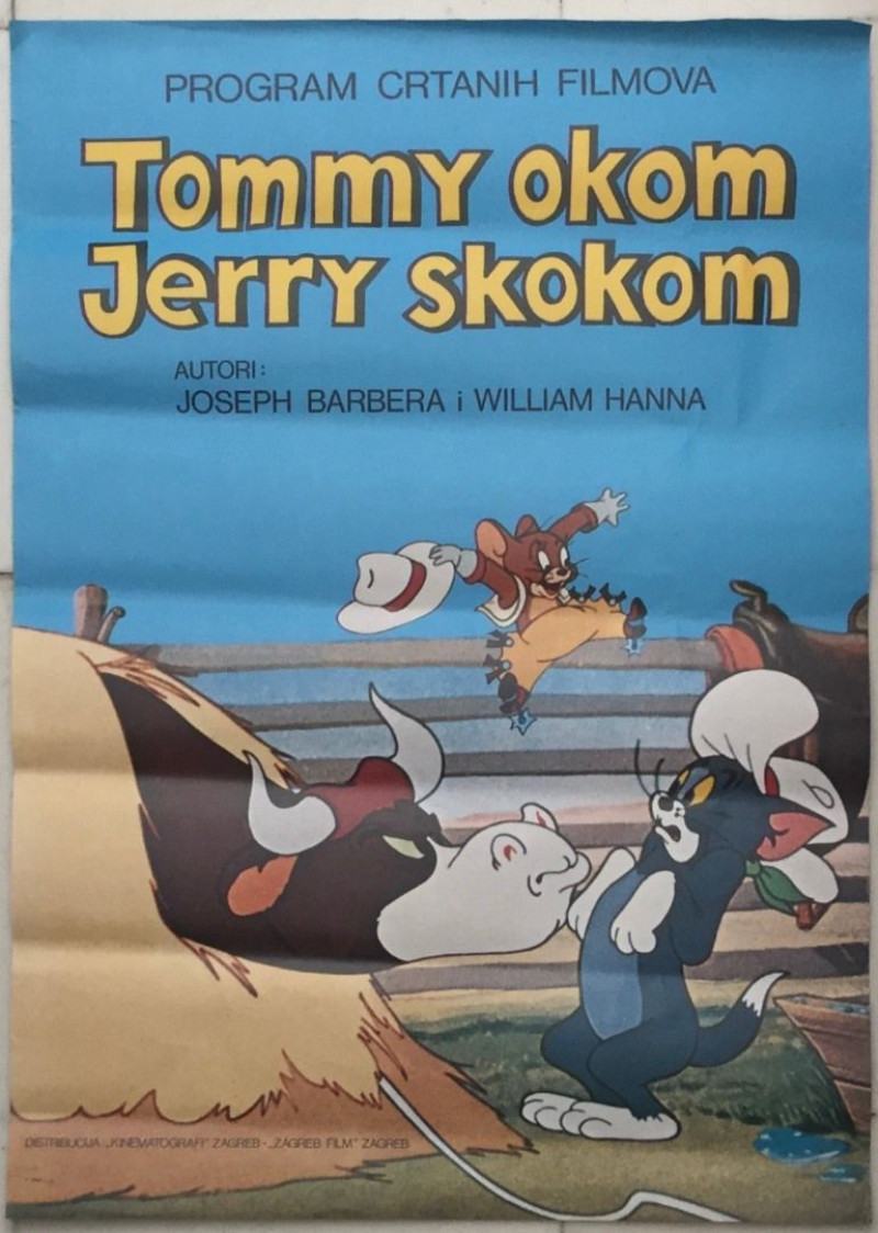 WALT DISNEY . TOMMY OKOM JERRY SKOKOM , FILMSKI PLAKAT