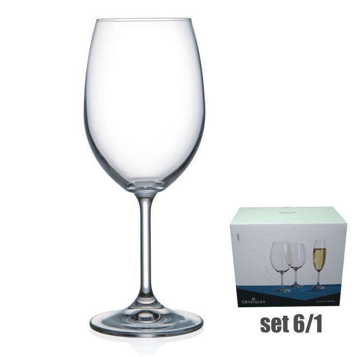 ČAŠE KRISTALIN LARA VINO 6/1 350 ML