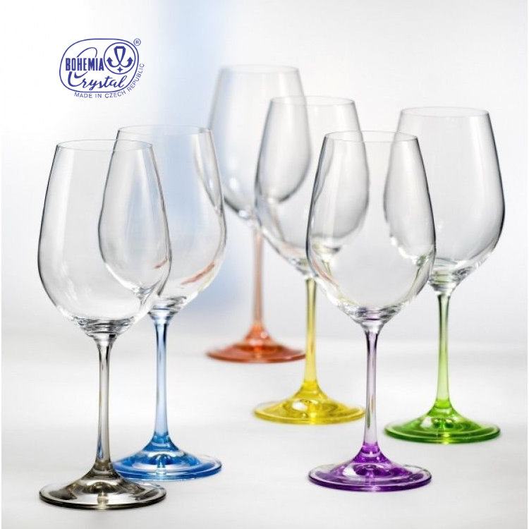 ČAŠE KRISTALIN VINO 6/1 350 ML RAINBOW