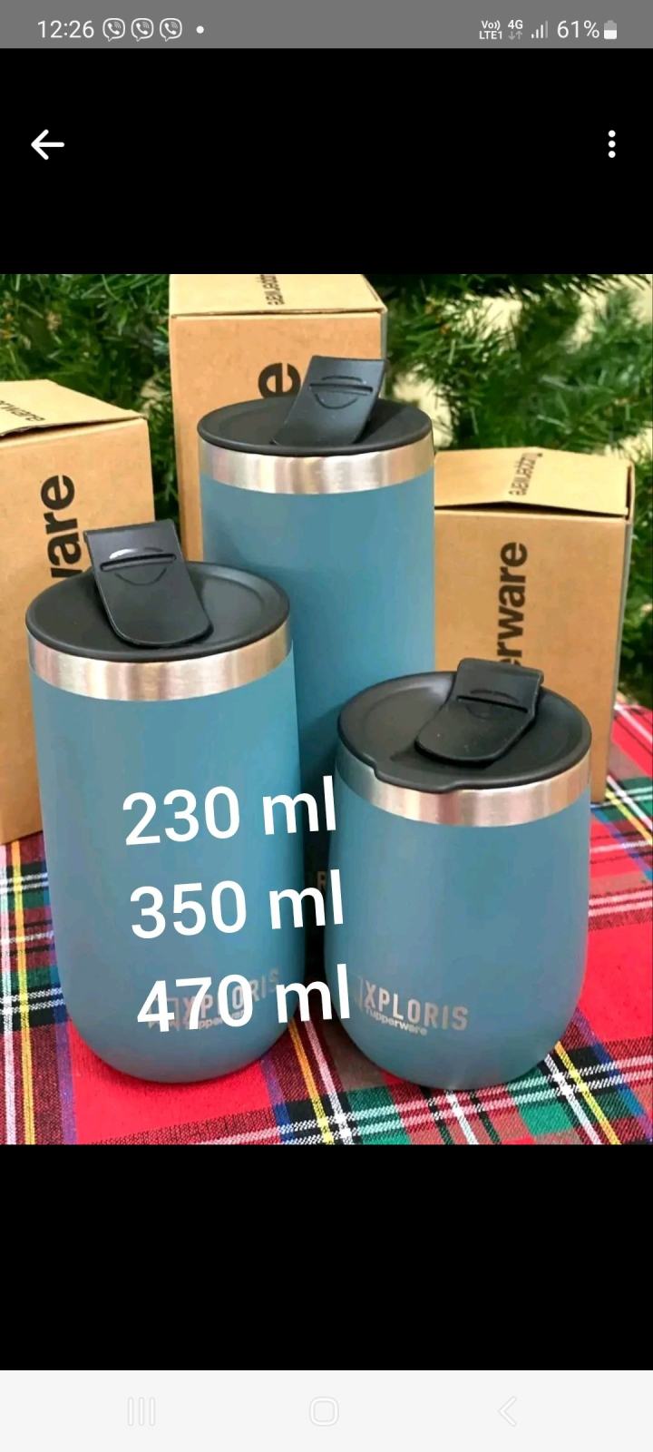 Tupperware termo čase( 230 ml,350 ml.i 470 ml)