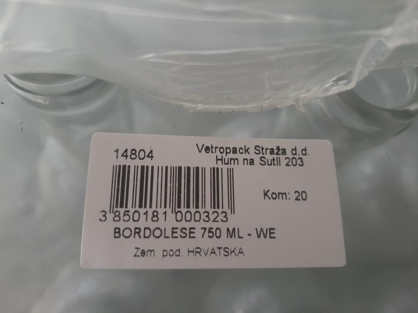 Staklene boce / butelje 0,75 l