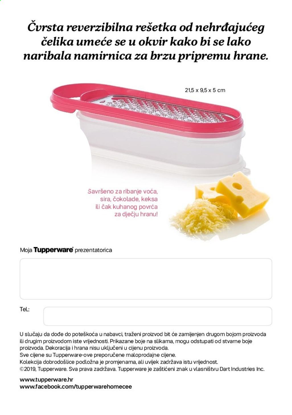 Tupperware ručni Ribež 500 ml