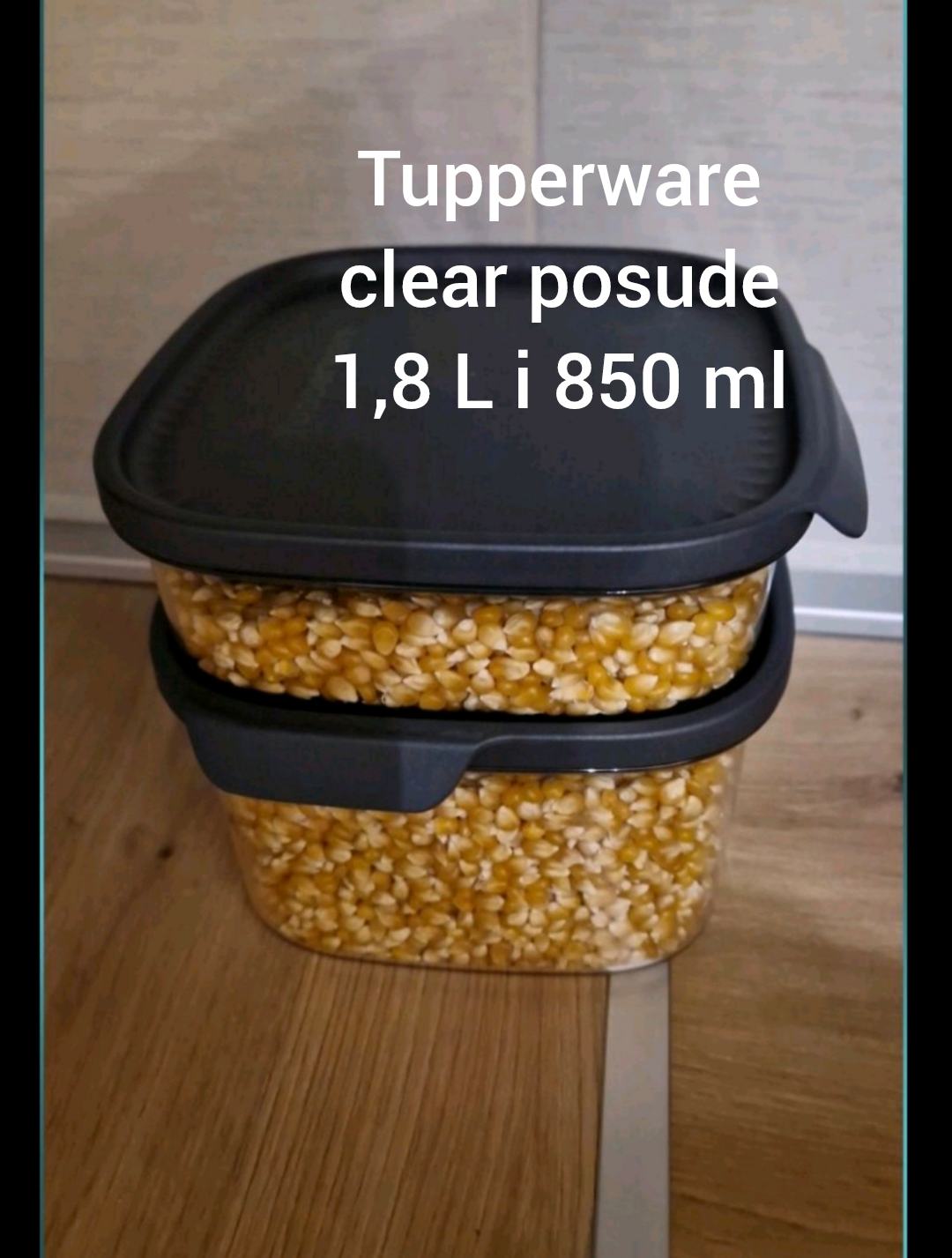 Tupperware set clear 1,8 L i 850 ml