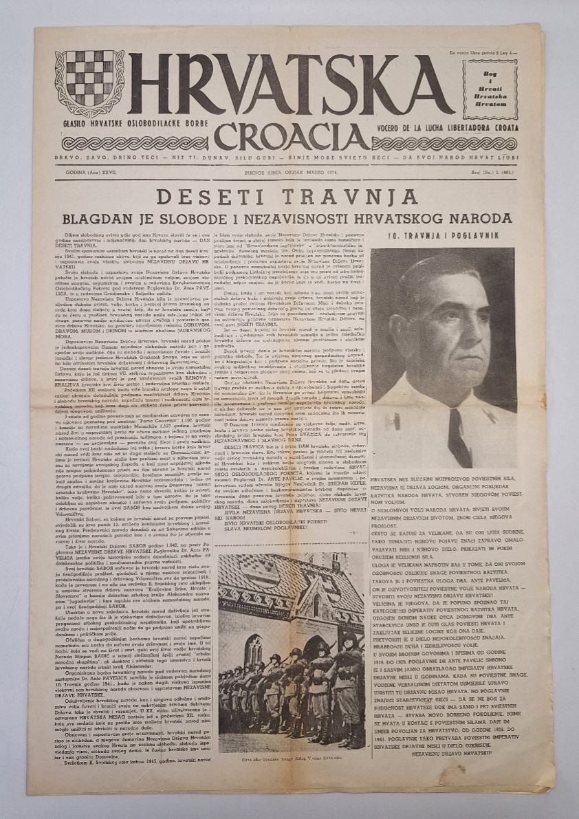 Časopis Hrvatska br. 3/1974. (emigracija)