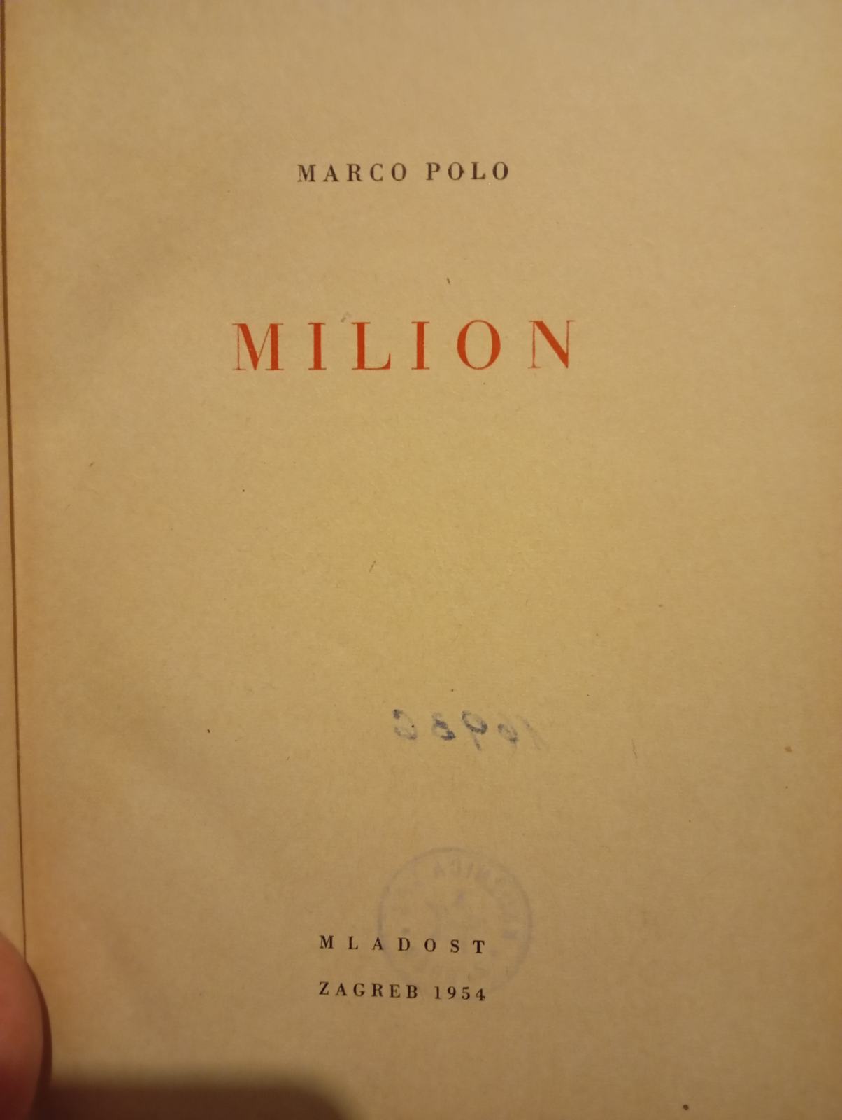 Marko Polo - milion