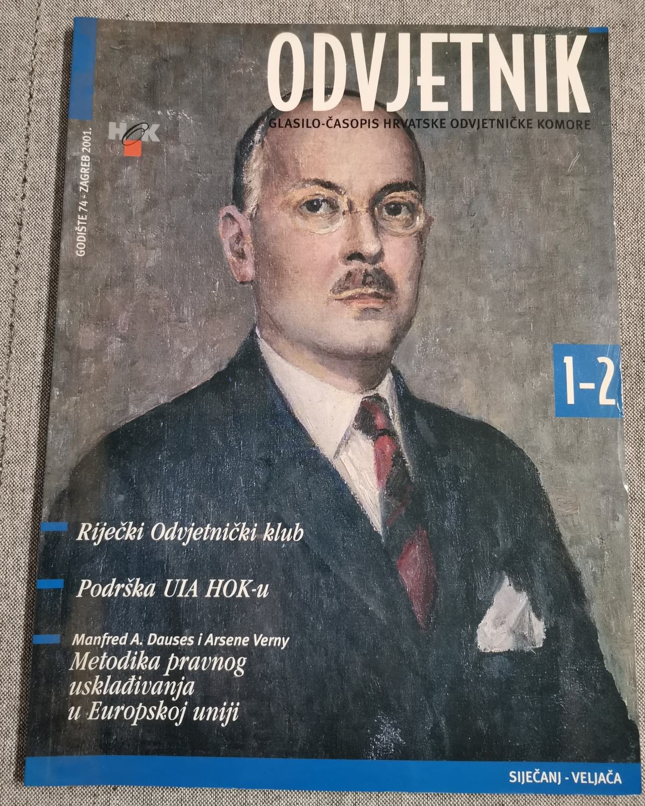 ČASOPIS ODVJETNIK BROJ 1-2-2001. GODINA
