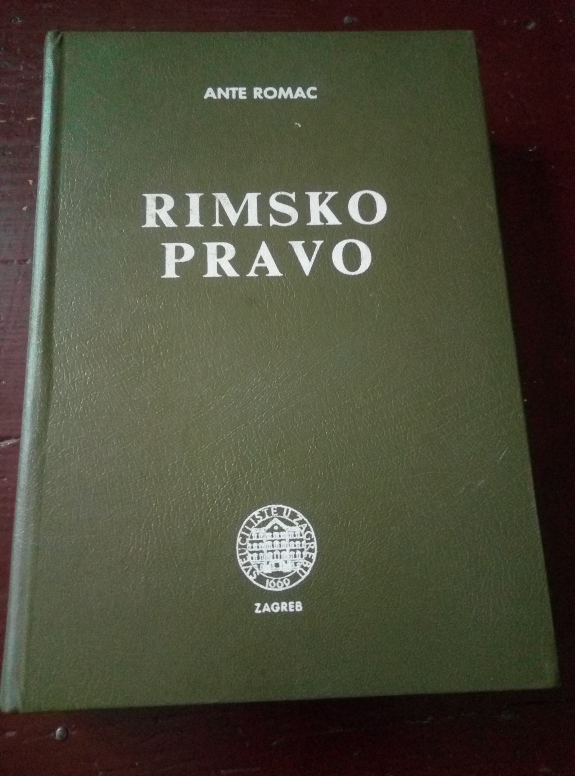 Rimsko pravo, Ante Romac 2. izdanje - 1987. godina