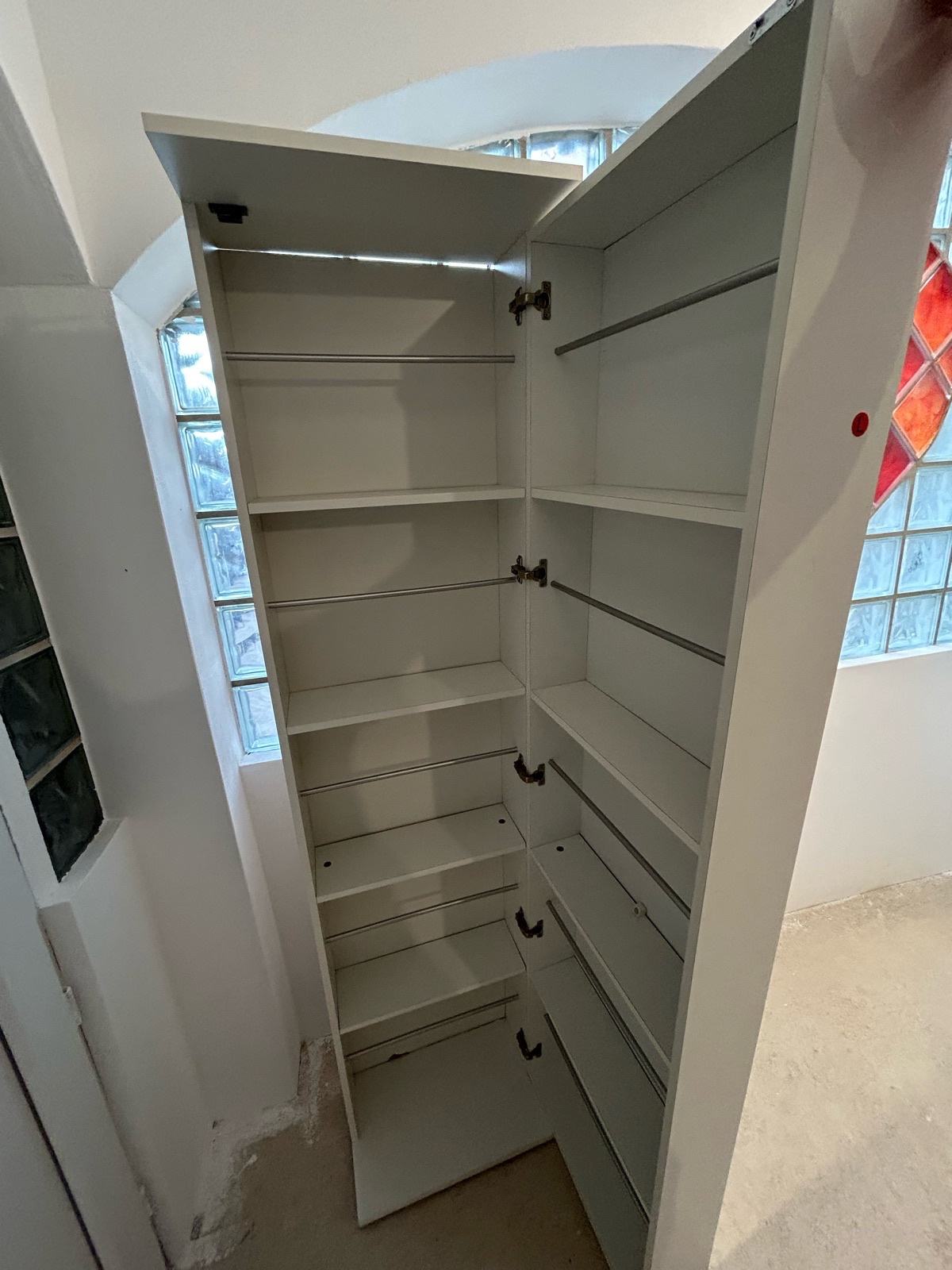 Ormar za cipele s ogledalom, cipelar 30x47x190