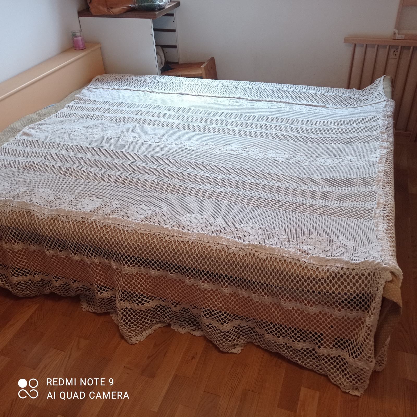 Heklani prekrivač 205*180 i 130*190(+50)cm