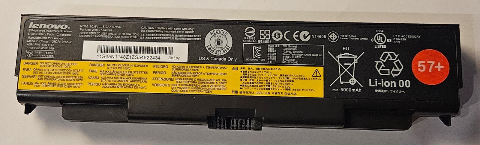 Lenovo ThinkPad baterija 45N1149 T440/T440p/L440/T540P/L540 57+(6cell)